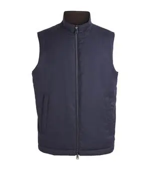 Paul & Shark Virgin Wool Reversible Gilet - Navy