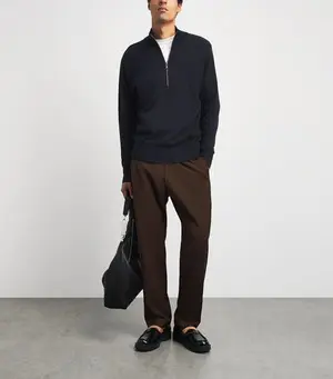 Barena Venezia Merino Wool Quarter-zip Pullover