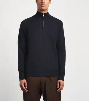 Barena Venezia Merino Wool Quarter-zip Pullover
