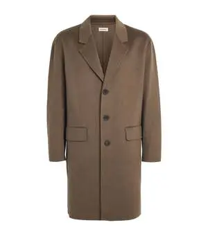 FRAME Wool Overcoat - Brown