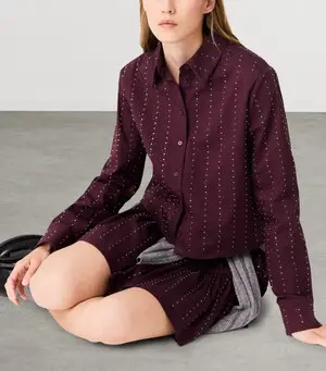 Maje Embellished Stripe Shirt