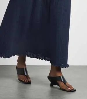 Sandro Pointelle Knit Maxi Skirt