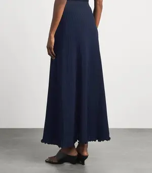 Sandro Pointelle Knit Maxi Skirt