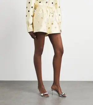 Sandro Rhinestone Cut-out Shorts