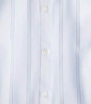 Sandro Cotton Stripe Peplum Shirt