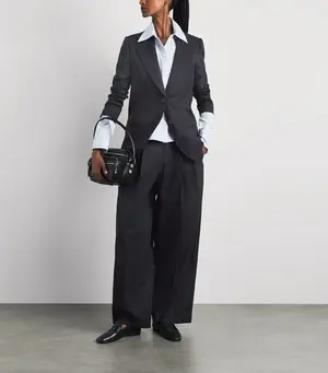 Sandro Wool-blend Striped Slim Blazer