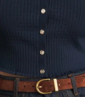 Sandro Rib-knit Cropped Cardigan