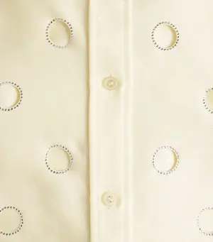 Sandro Openwork Rhinestone Shirt