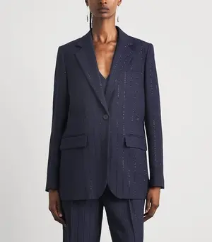 Sandro Embellished Stripe Blazer