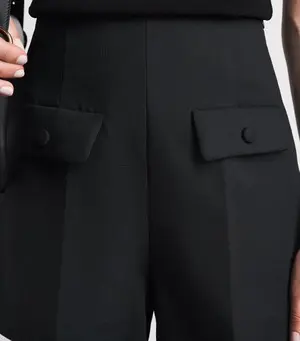 Sandro Wool High-rise Shorts
