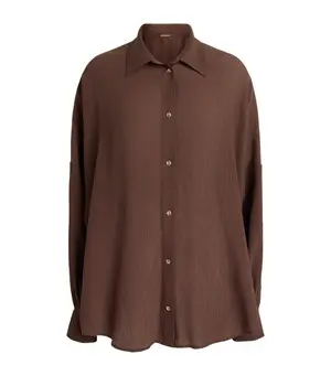 AWAY THAT DAY Maldives Shirt Versatile Relaxed Fit - Brown