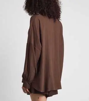 AWAY THAT DAY Maldives Shirt Versatile Relaxed Fit - Brown