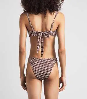 AWAY THAT DAY Geometric Print Cannes Bikini Top
