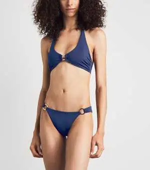AWAY THAT DAY Sorrento Bikini Top With Gold-tone Ring Detail