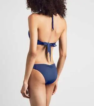 AWAY THAT DAY Sorrento Bikini Top With Gold-tone Ring Detail