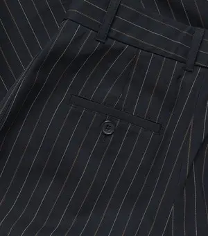 ME+EM Pinstriped Cropped Wide-leg Trousers