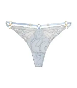 BORDELLE Embroidered Pearl Thong