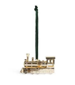 Harrods Golden Train Tree Decoration - Red