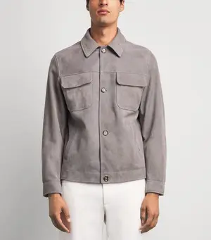 LARDINI Sheepskin Suede Jacket