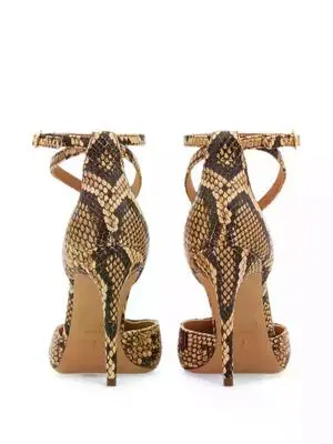 FERRAGAMO Snake-effect T-bar Pumps