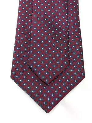 Emporio Armani Geometric-pattern Silk Tie