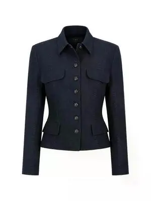Masnada Cropped Jacket With Contrast Stitching