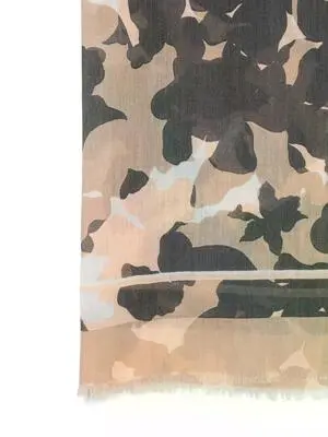 Marc O'polo Floral-print Frayed Scarf - Neutrals