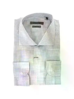 Corneliani Checked French-collar Shirt - Neutrals
