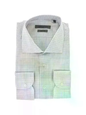 Corneliani Checked French-collar Shirt - Neutrals