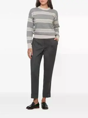 Peserico Striped Lurex Detailed Sweater