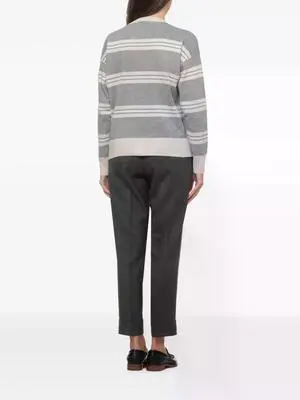 Peserico Striped Lurex Detailed Sweater