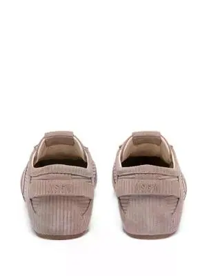 MSGM Corduroy-effect Logo-patch Sneakers