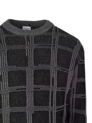 Pal Zileri Checked Intarsia-knit Sweater