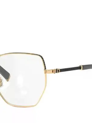 Philipp Plein Geometric Frame Eyeglasses - Gold