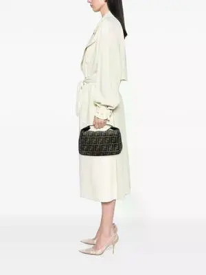 Fendi 2000-2010 Zucca Canvas Vanity Cosmetic Bag Handbag