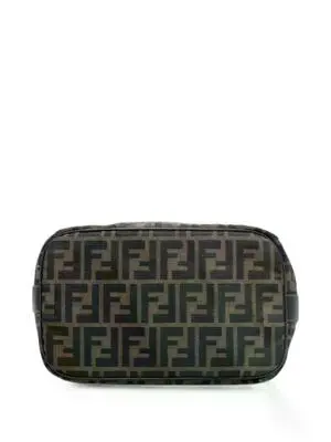 Fendi 2000-2010 Zucca Canvas Vanity Cosmetic Bag Handbag