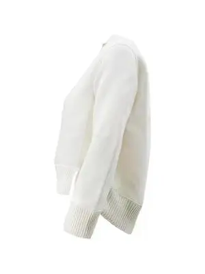 Sacai Crew Neck Sweater With Cut-out Detail