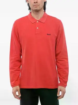 Woolrich Embroidered Long-sleeve Polo Shirt - Red