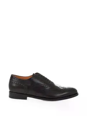 Santoni Brogue-leather Oxford Shoes - Brown