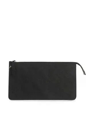 Il Bisonte Grainy Leather Cardholder - Black