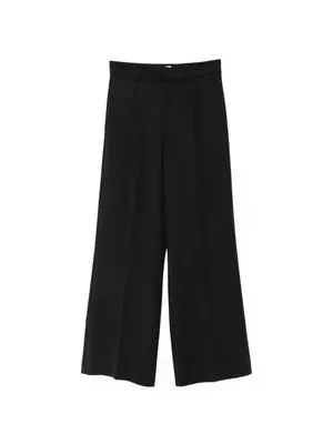 Andamane The Attico Pleated Wide-leg Trousers - Black