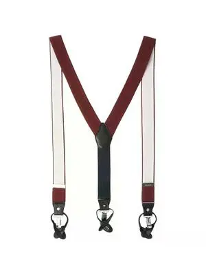 HACKETT LONDON Ribbed Leather-trimmed Braces