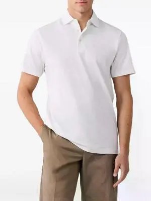 HACKETT LONDON Half-button Polo Shirt - Brown