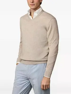 HACKETT LONDON Logo-embroidered V-neck Sweater