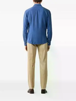 HACKETT LONDON Garment-dyed Textured Cotton Shirt