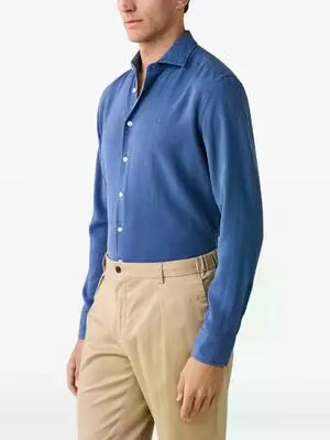 HACKETT LONDON Garment-dyed Textured Cotton Shirt