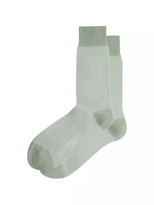 HACKETT LONDON Jacquard-knit Birds-eye Socks - Green