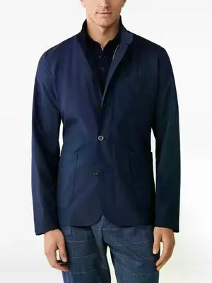 HACKETT LONDON Stand-up Collar Blazer - Blue