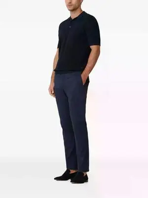 HACKETT LONDON Kensington Houndstooth Belt-loop Trousers