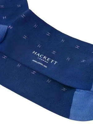 HACKETT LONDON Logo Patterned Crew Socks